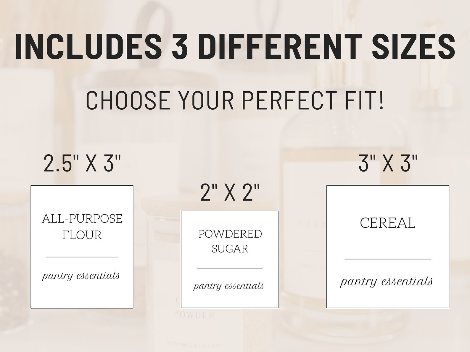 Pantry Labels Template Label Pantry Printable Kitchen Pantry - Etsy