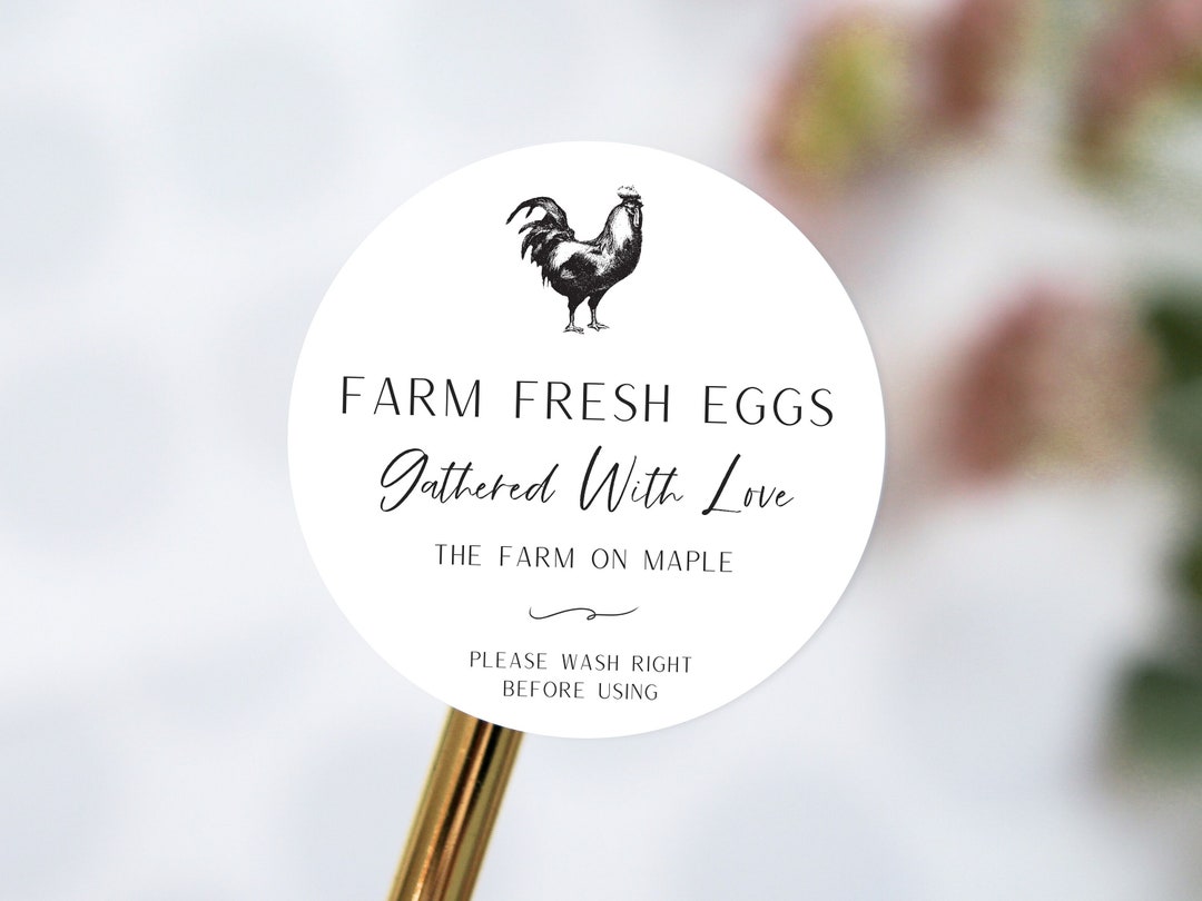 Personalized Egg Carton Label Farm Fresh Family Farm Name Logo ...