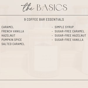 Coffee Syrup Bottle Labels for Kitchen Labels Custom Minimalist Labels ...