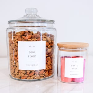 Pet Organization Labels Custom Pet Labels Minimalist Pet Supplies Label ...