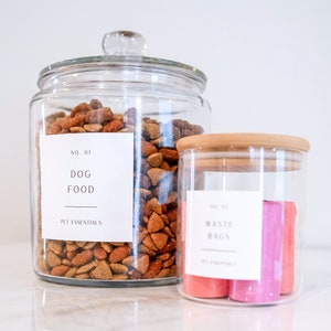 Pet Organization Labels Custom Pet Labels Minimalist Pet Supplies Label ...