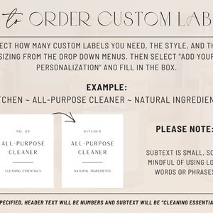 Custom Cleaning Labels Cleaning Sticker Labels Custom Home Labels for Bottles Custom Sticker ...