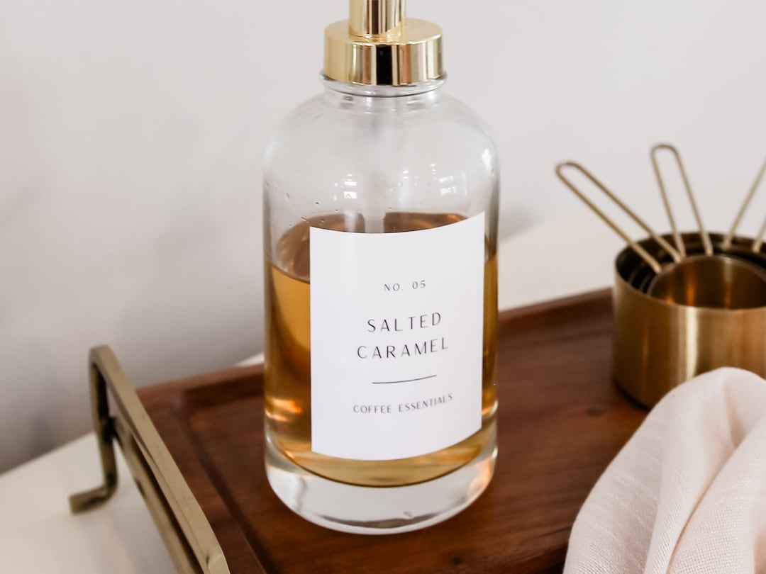 Coffee Syrup Labels Custom Organizing Iced Coffee Syrup Flavor Label ...