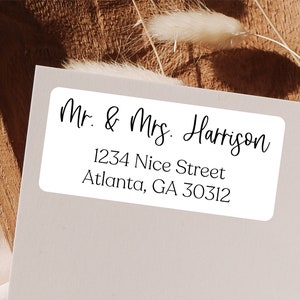 Return Address Custom Label Envelope Personalized Return Address Labels ...