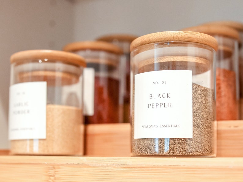 Spice Labels for Jars Label Custom Spice Labels Stickers for - Etsy
