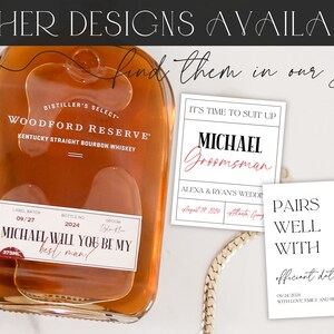 Best Man Proposal Whiskey Label Custom Groomsman Bourbon Label Best Man ...