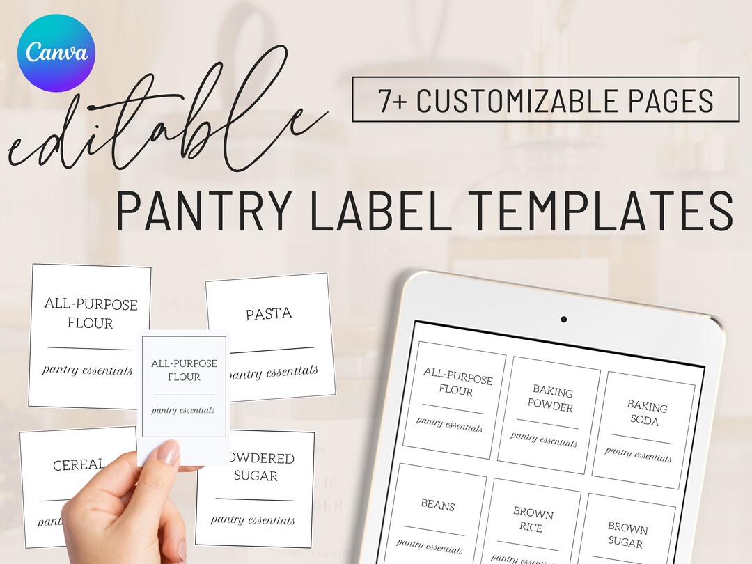 Editable Pantry Labels for Pantry Labels Custom Kitchen - Etsy Australia