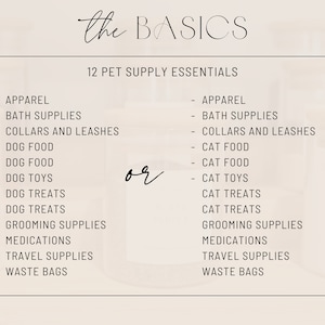 Pet Organization Labels Custom Pet Labels Minimalist Pet Supplies Label ...