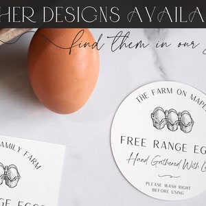 Farm Fresh Eggs Labels Carton Family Farm Name Hand Gathered Eggs Free ...