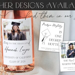 Pairs Well With Wine Label Master Degree Bachelors Graduation Labels ...