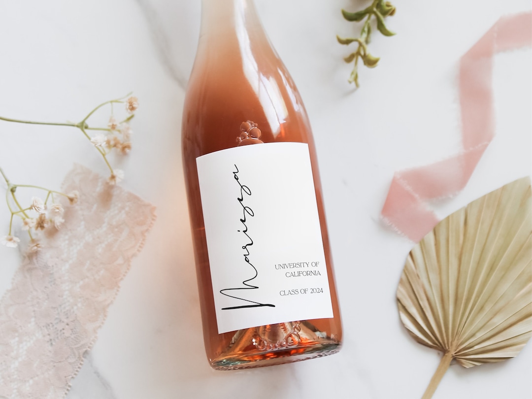 Personalized Champagne Graduation Label Wine Pairs Well With Graduating ...
