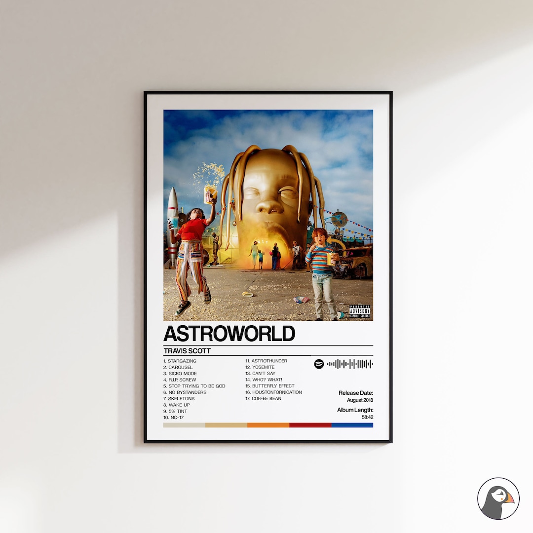 Travis Scott Astroworld Album Cover Poster Wall Art Print Art Work A5 ...