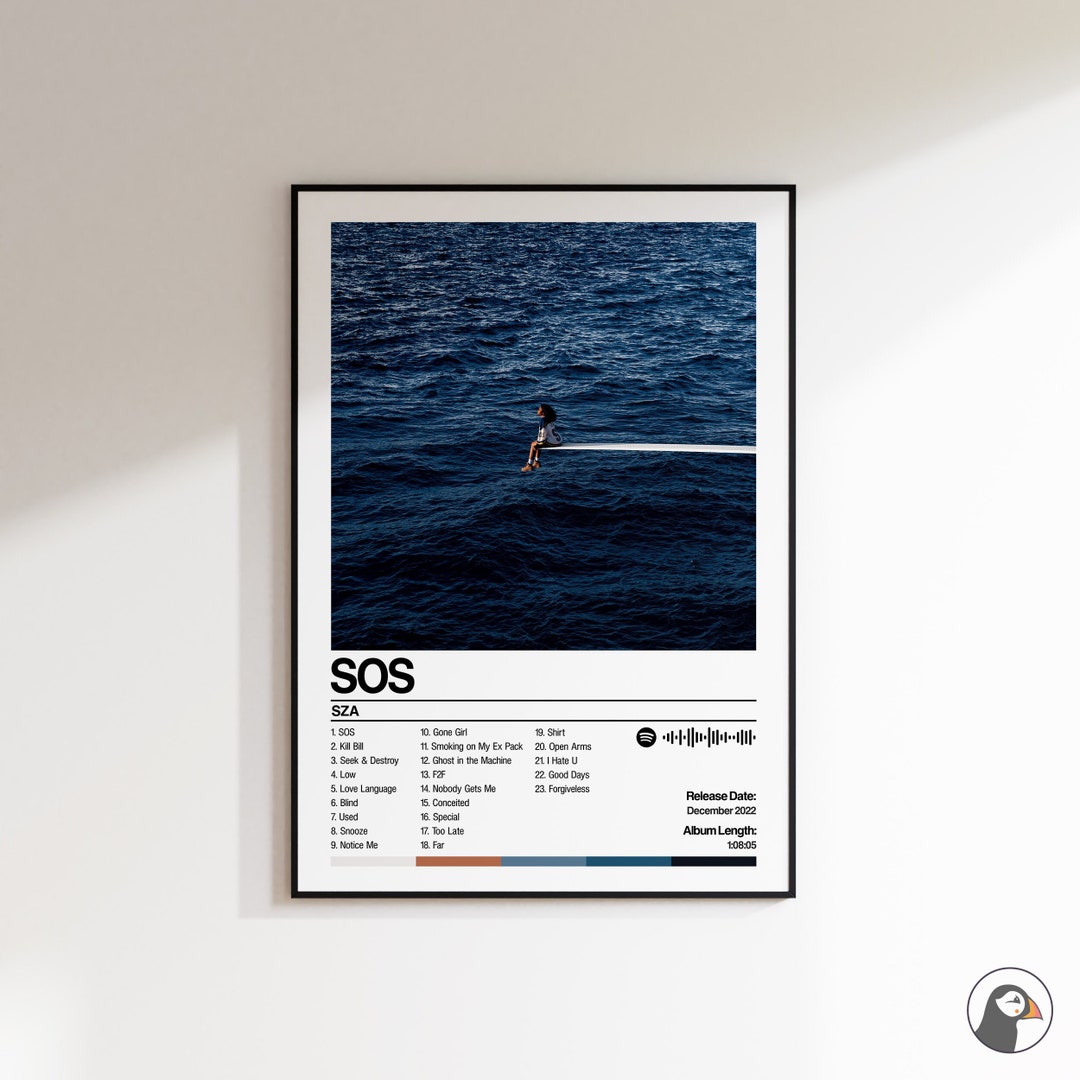 SZA SOS Album Cover Poster Print Music Wall Art Print Art Work Gift for ...