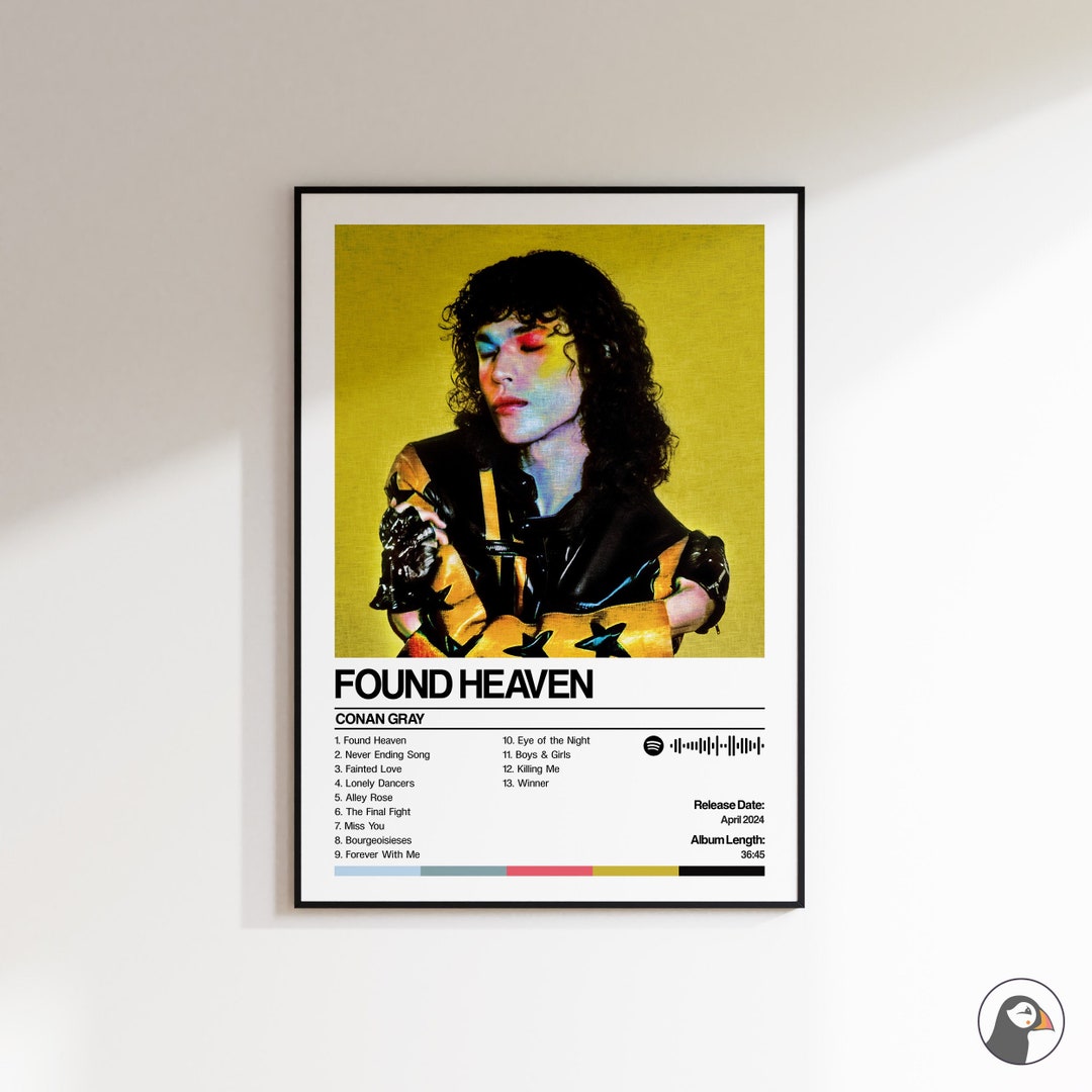 Conan Gray Found Heaven Album Cover Poster Print Music Wall Art Print ...