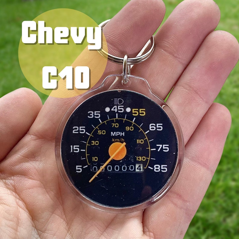 Vintage Chevy C10 Truck Speedometer Keychain, Chevy Gifts, Chevy Truck ...