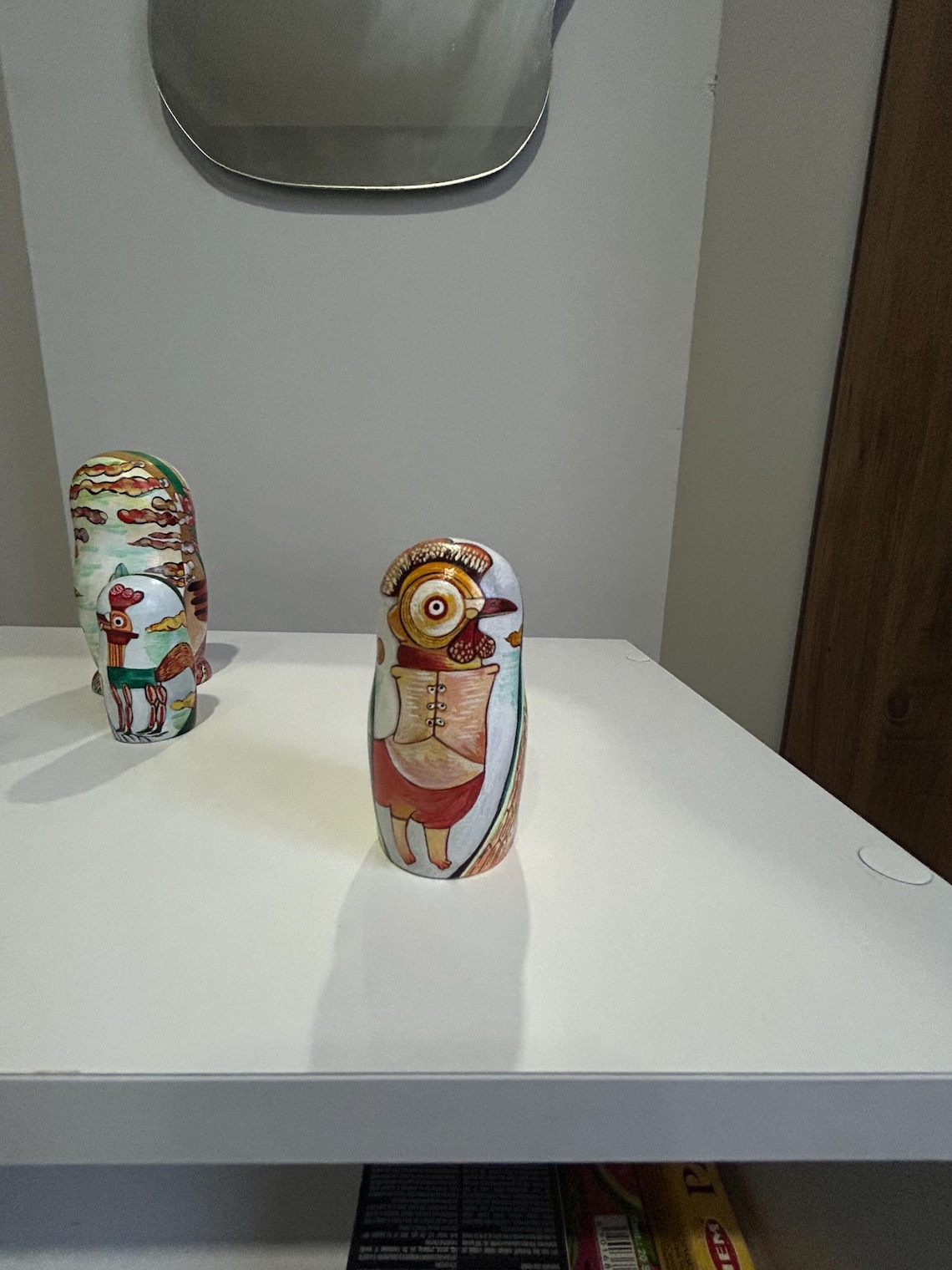 Abstract Modern Matryoshka Hand-painted Animal Nesting Doll Set ...