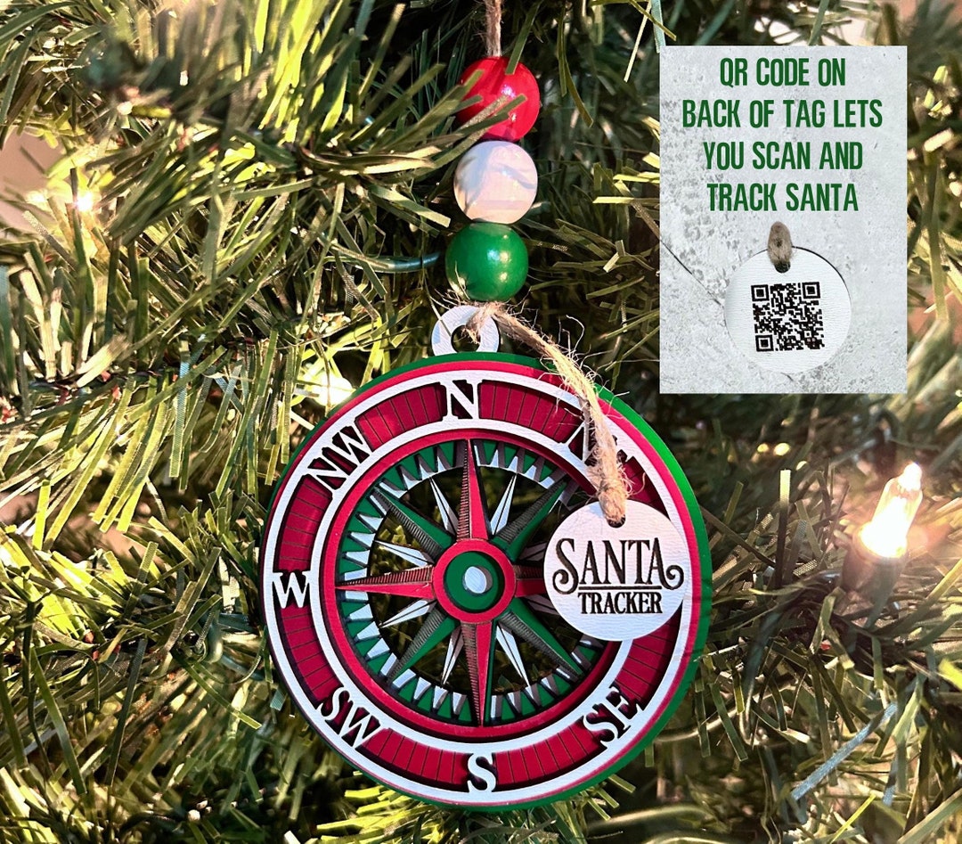 Santa Tracker Ornament, Christmas Ornament, Fun Interactive Ornament ...