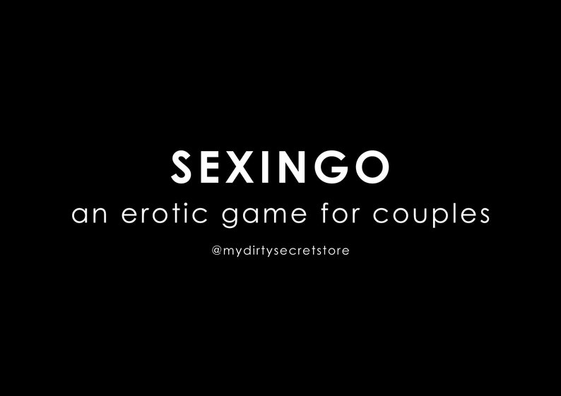 Printable Sex Game Sex Cards Adult Sex Game Foreplay Date Night Fantasy Sex Bingo Game Bingo For