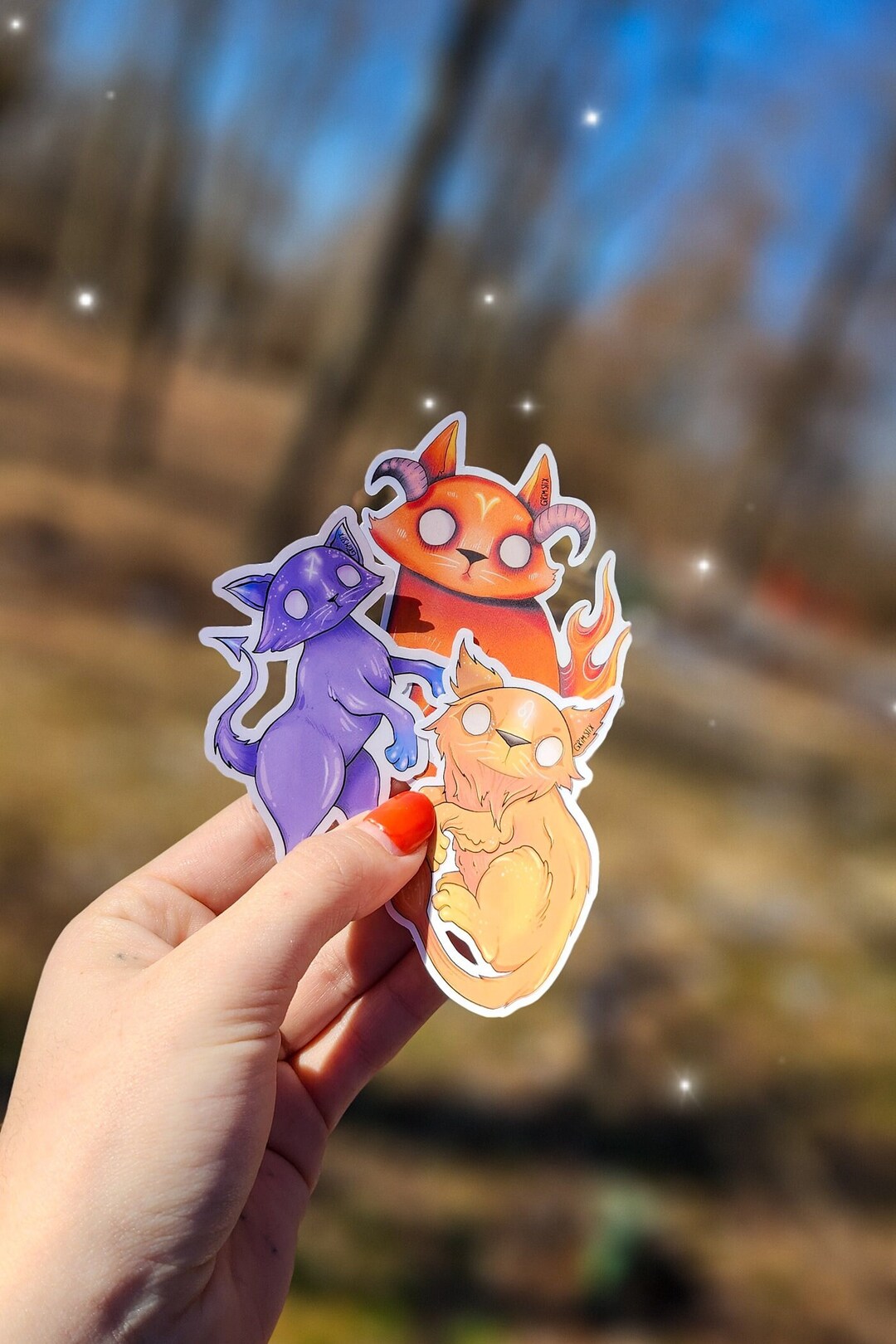 Fire Sign Zodiac Cat Stickers - Etsy