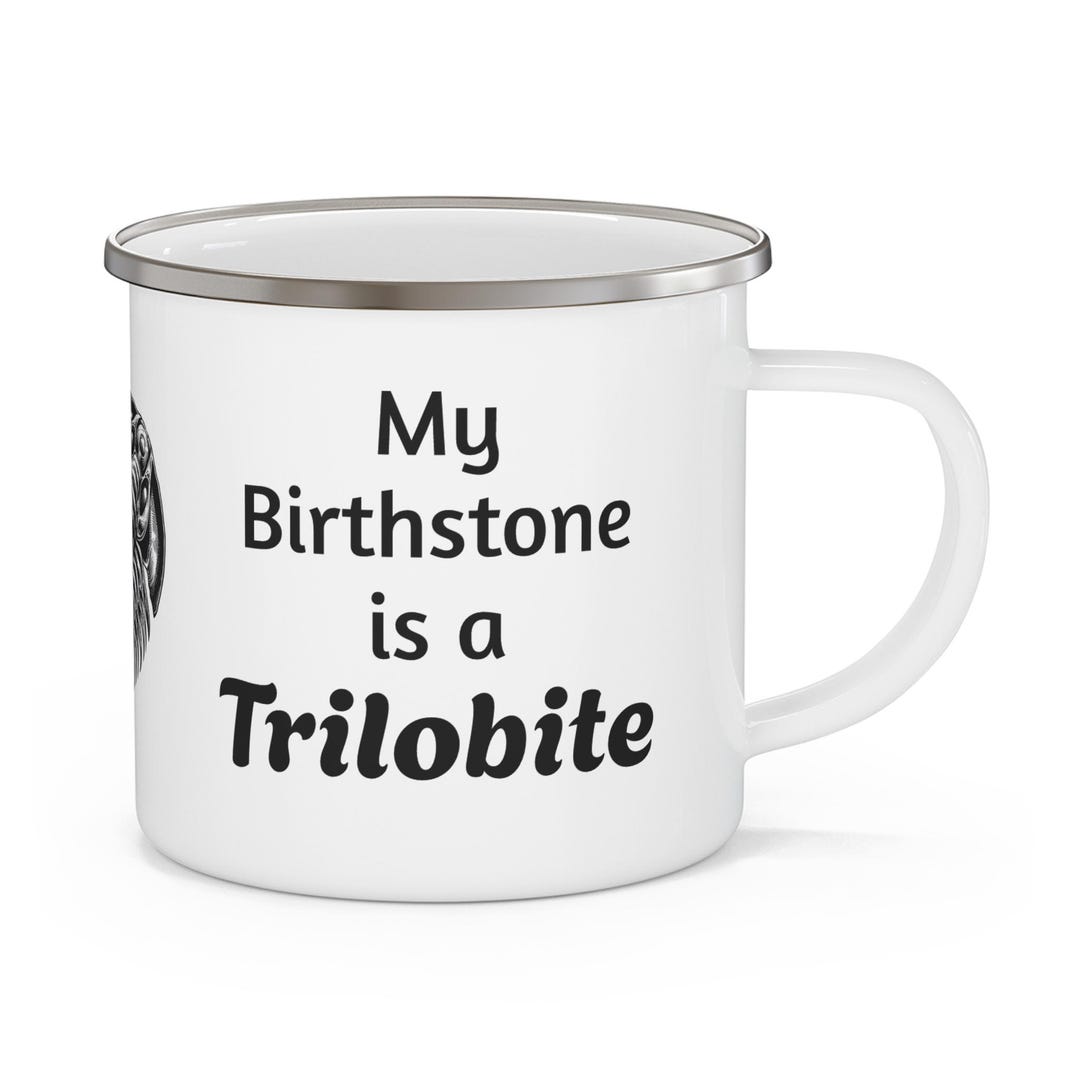 Trilobite Enamel Camping Mug, Trilobite Paleontology Adventure Cup ...