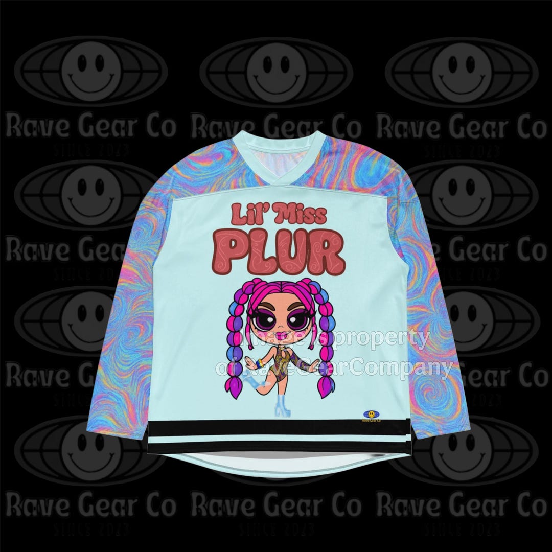 Lil Miss PLUR Hockey Lightweight Jersey – EDM Rave Festival Outfit ...