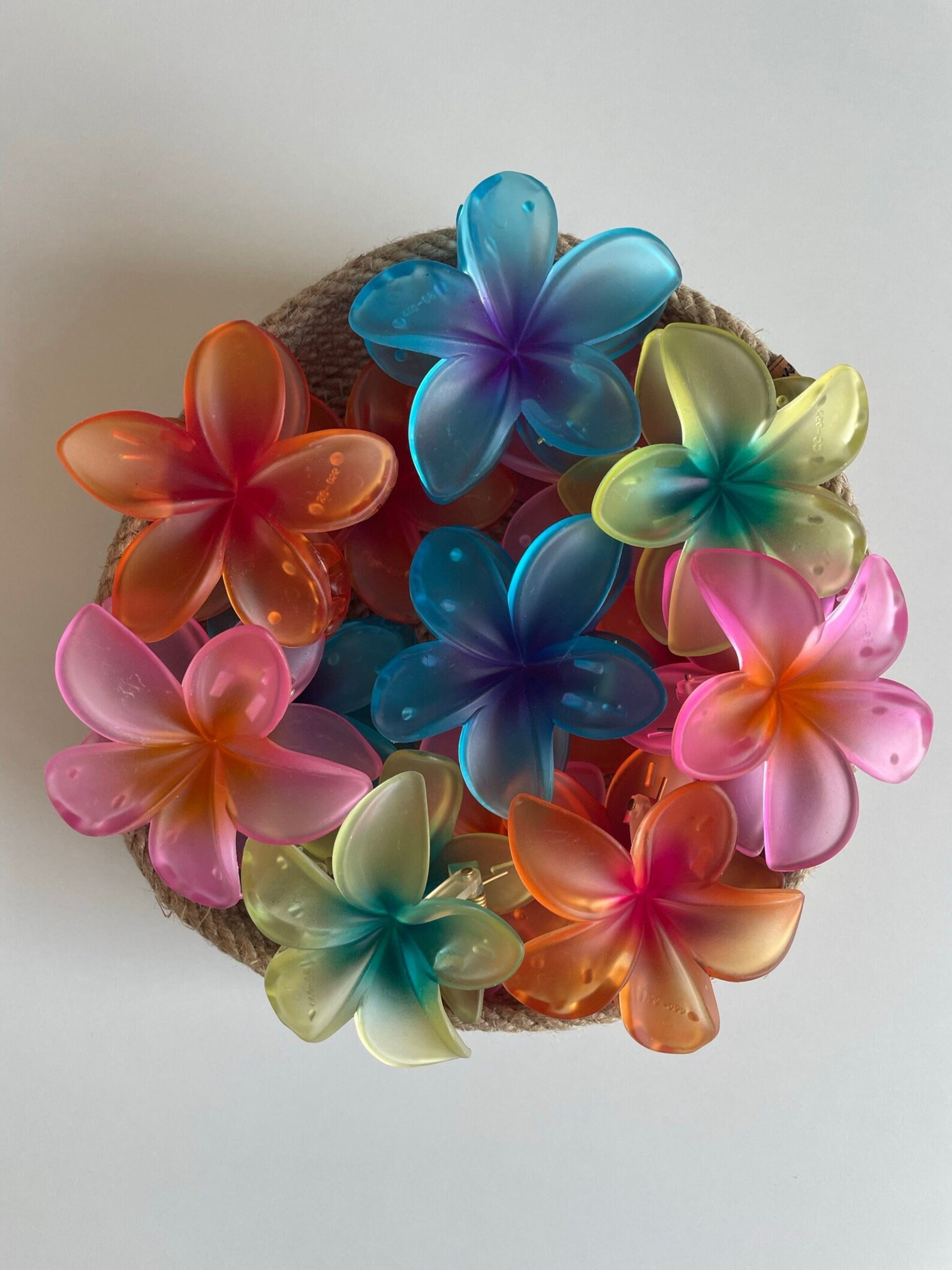 Flower Hair Clips, Hawaiian Claw Clips for Thick Hair Accessories for ...