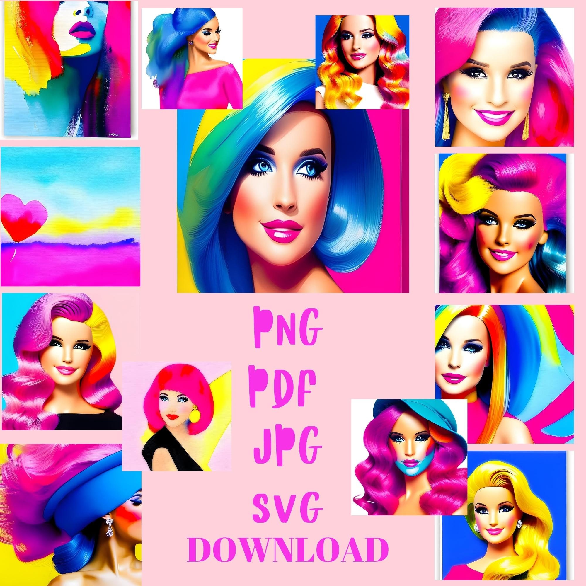 Barbie Labels PNG, SVG, PDF Downloadable File Matching Print Product - Etsy