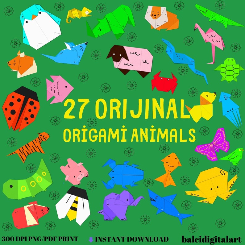 Enchanting World of Origami Animals: Instant Download Prints - Etsy