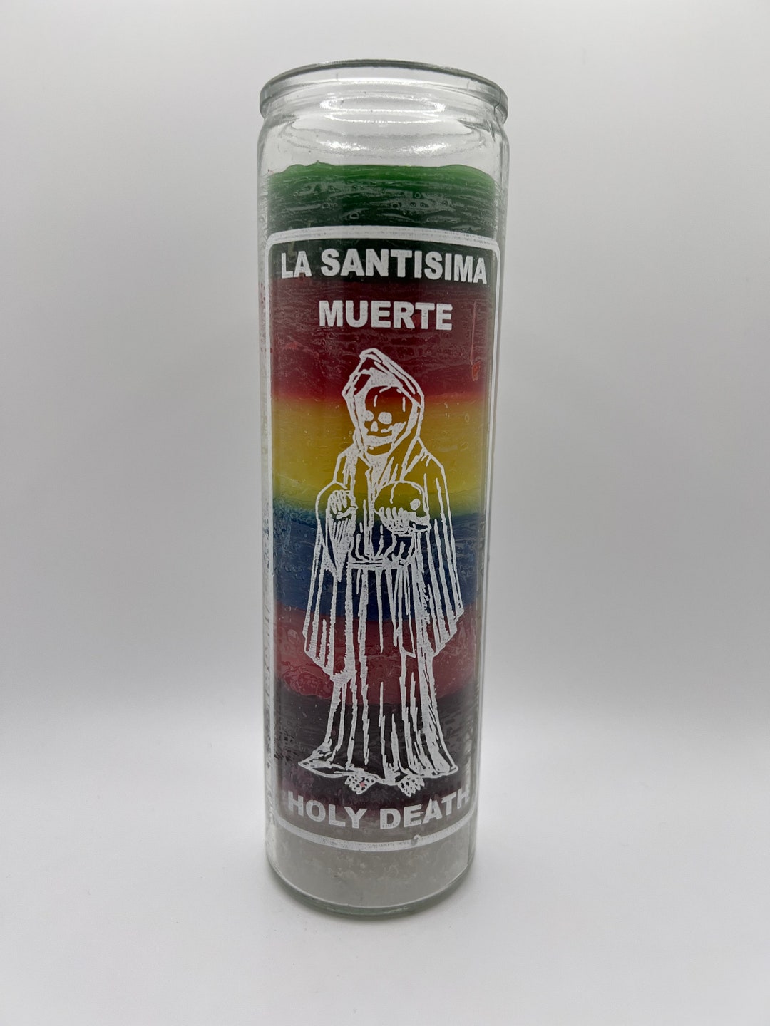Holy Death 7 Colors/ Vela Santa Muerte 7 Colores - Etsy