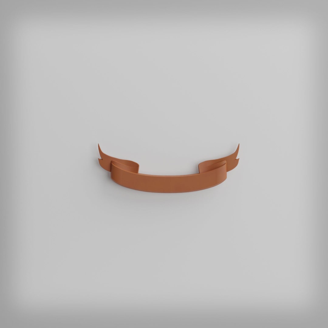 Stylized Banner STL CNC Banner for CNC Milling Stl Banner 3D Banner 3D ...