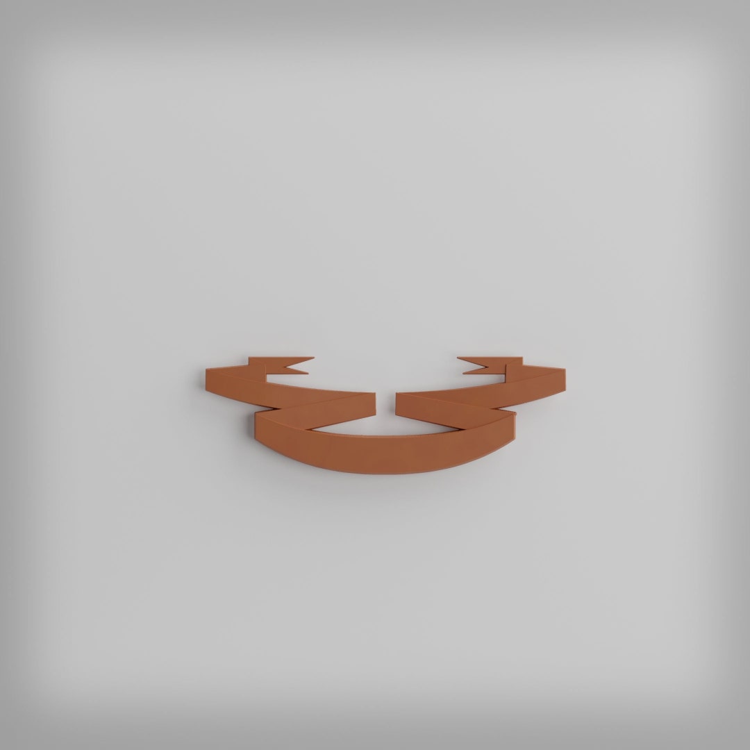 Stylized Banner STL CNC Banner for CNC Milling Stl Banner 3D Banner 3D ...