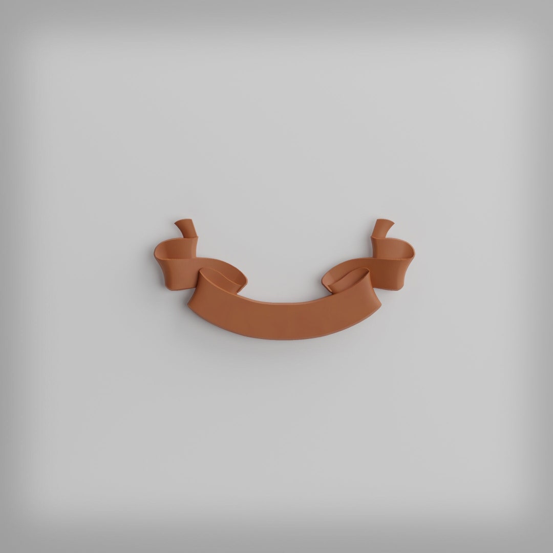 Stylized Banner STL CNC Banner for CNC Milling Stl Banner 3D Banner 3D ...