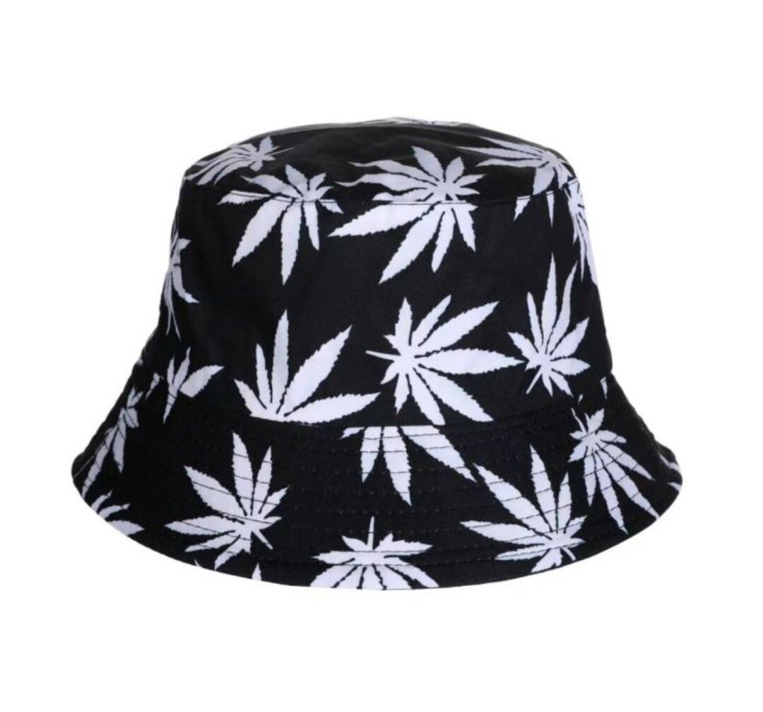 Weed Bucket Hat / Ganja Festival Hat / Cannabis Marijuana Hippie ...