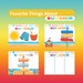 Favorite Things About Summer Activity Sheets for Kids Summer Fun ...