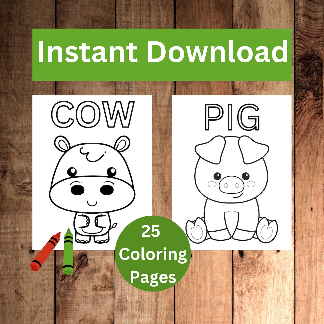 Animal Coloring Pages for Kids | Printable Animal Worksheets With Names ...