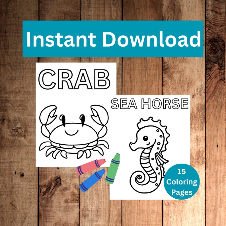 Sea Creature Coloring Pages, Under the Sea, Ocean Animal, Sea Creature ...