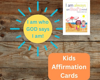 Biblical Affirmations for Kids Bible Affirmation Cards to Color ...