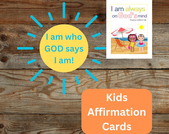Biblical Affirmations for Kids Bible Affirmation Cards to Color ...