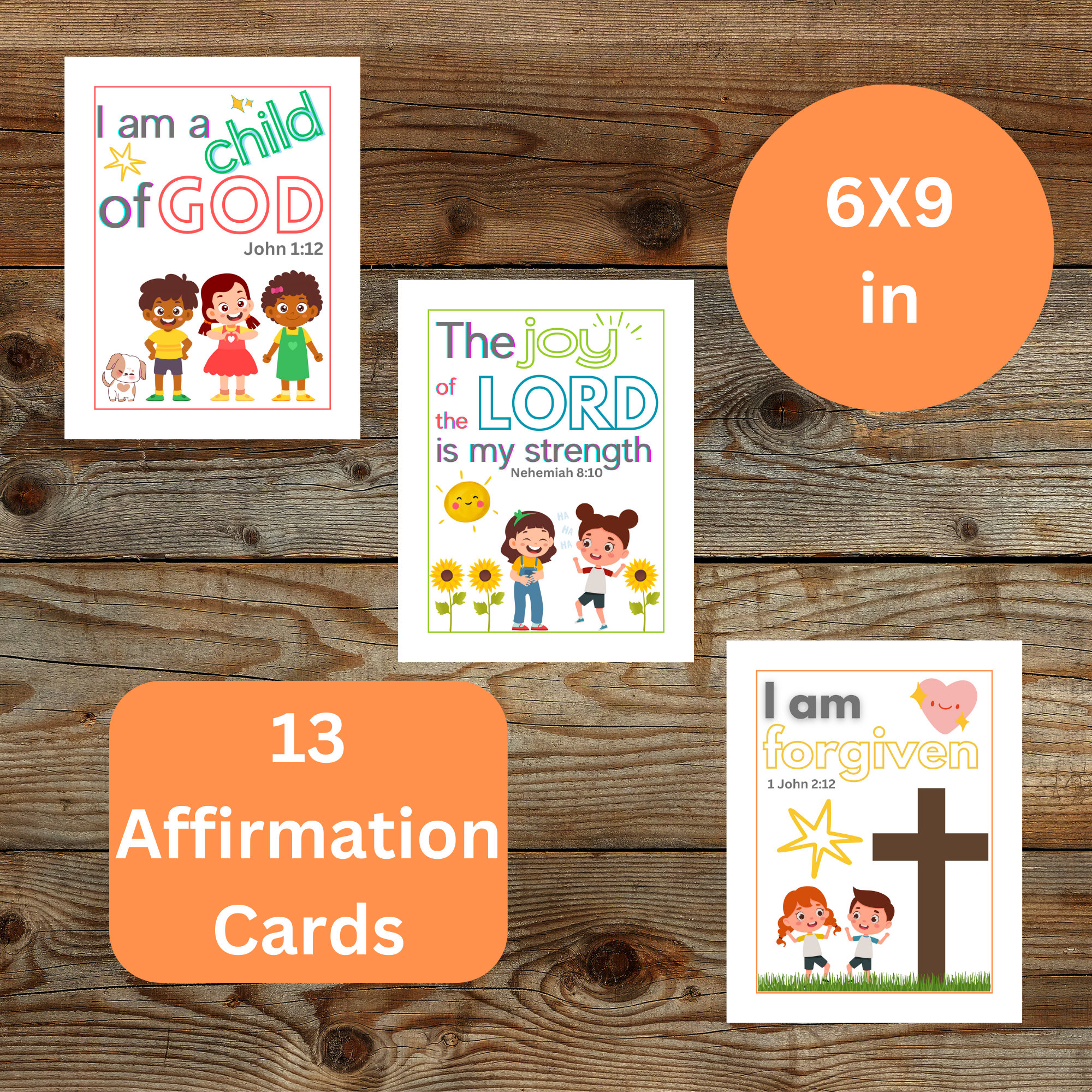 Kids Bible Affirmation Cards - Etsy