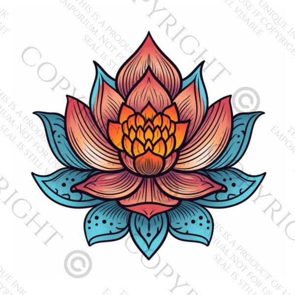 Lotus Flower Template - Etsy