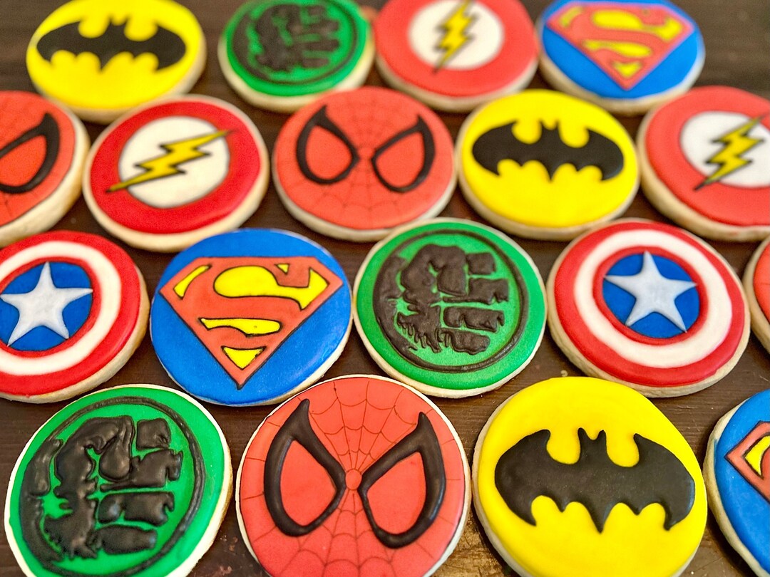 Superhero Sugar Cookies 1 Dozen - Etsy