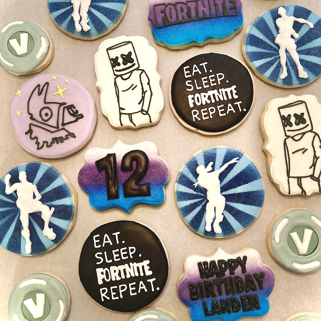 Gamer Themed Birthday Cookies 1 Dozen - Etsy