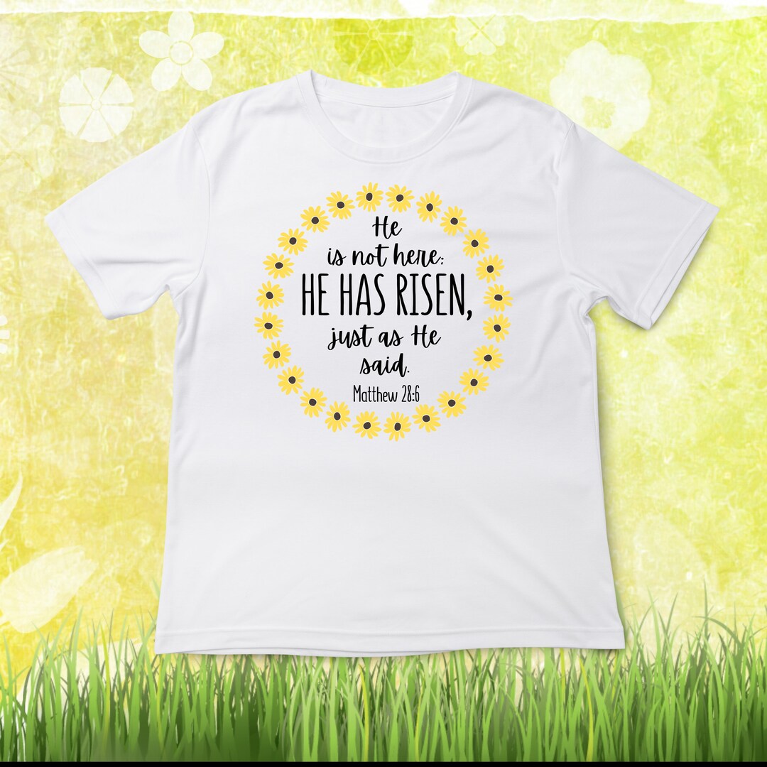 He Has Risen Flowers Easter SVG PNG, He is Risen Svg, Easter Svg, Faith ...