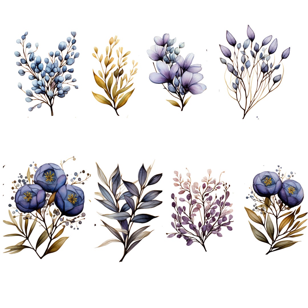 Watercolor Single Wreath 10 Clipart - Etsy