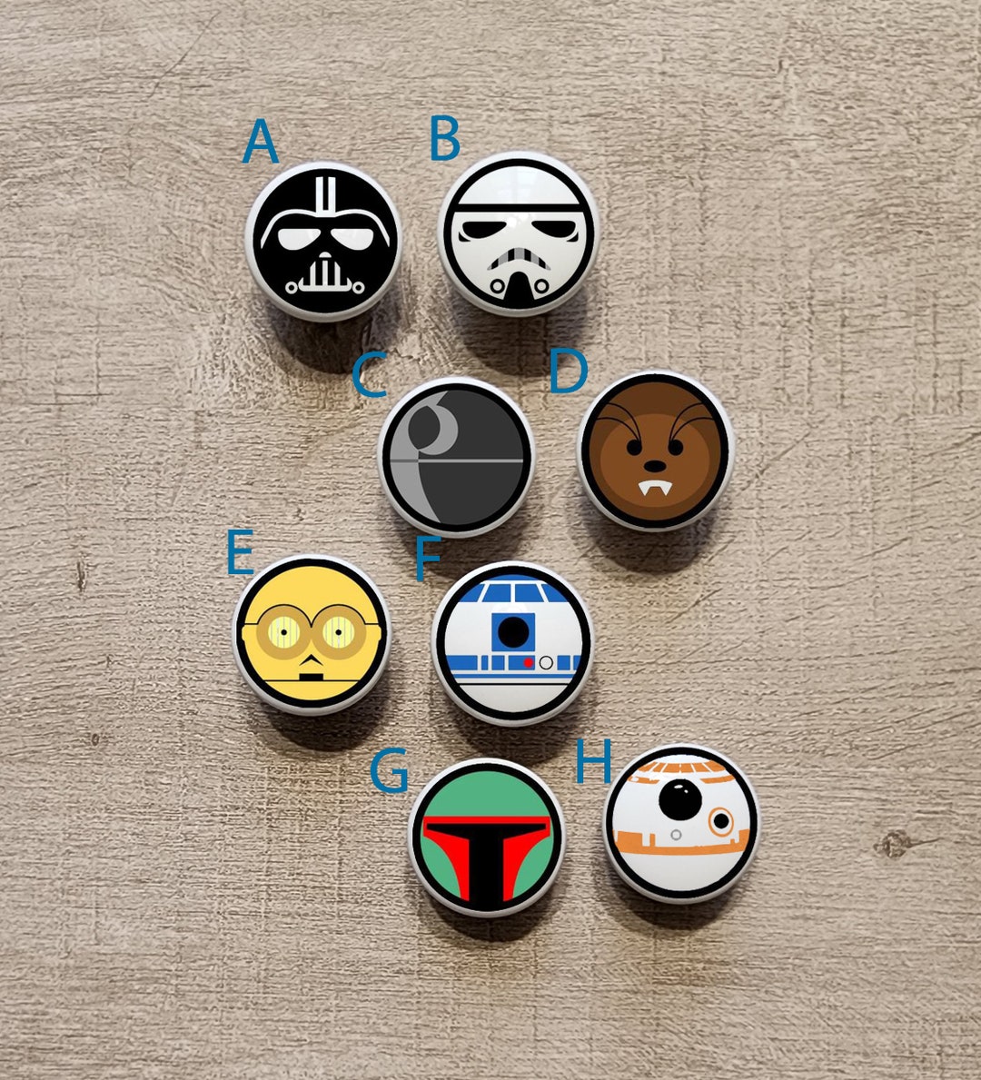 Galactic Chibi Face Ceramic Knobs / Bedroom Dresser Knob / Nursery ...