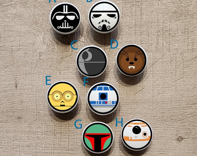Set of 2 Star Wars Drawer Pulls, Door Pulls, Cabinet Pulls Dark Lord ...