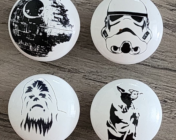 Set of 2 Star Wars Drawer Pulls, Door Pulls, Cabinet Pulls Dark Lord ...