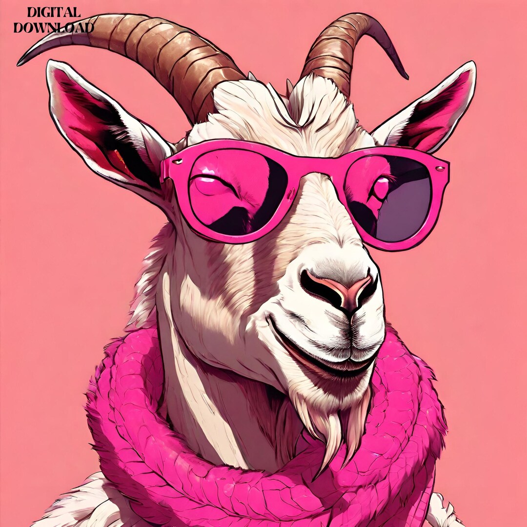 Diva Goat / Farm Animals Digital Print - Etsy