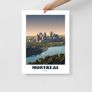 Montreal Travel Poster, Canada Gift Idea, Picturesque Canadian City ...