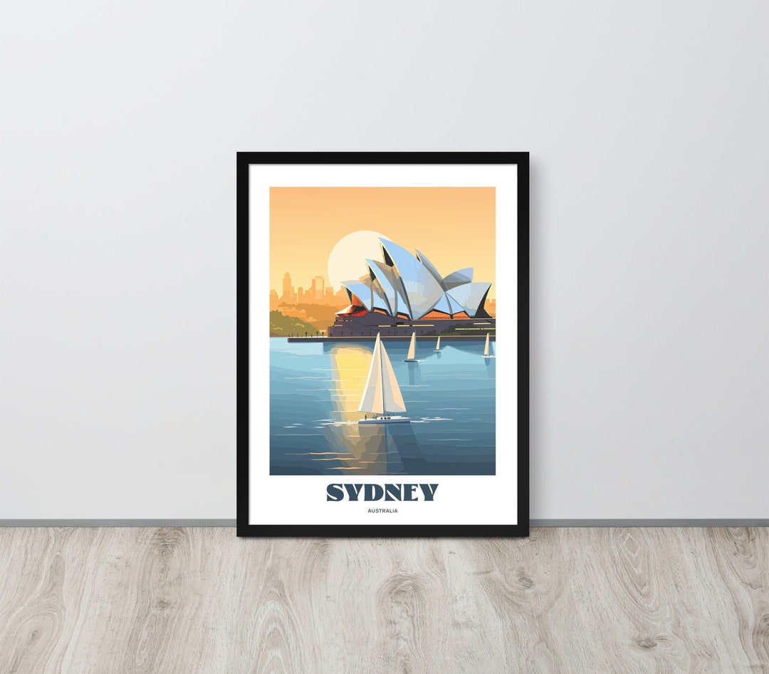 Sydney Australia Travel Poster, Iconic Sydney Gift Idea, Australia Wall ...